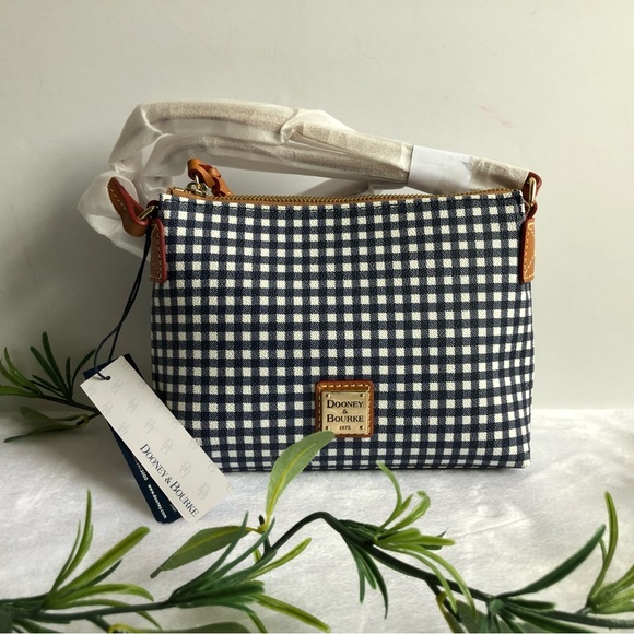 Dooney & Bourke | Bags | Dooney Bourke Gingham Crossbody Pouchette Nwt ...
